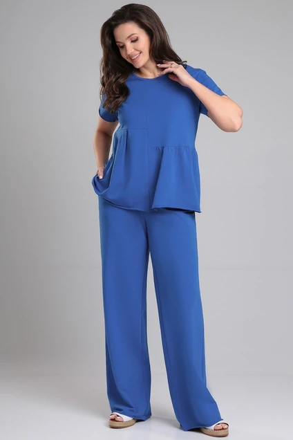 *Костюм брючный 20399 лазурный LeNata купить в интернет магазине Велесмода